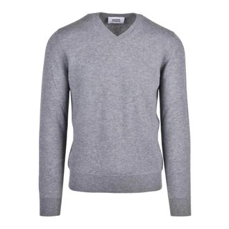 Alpha Studio Pullover mit V-Ausschnitt - - Knitwear - Herren - Grau - M