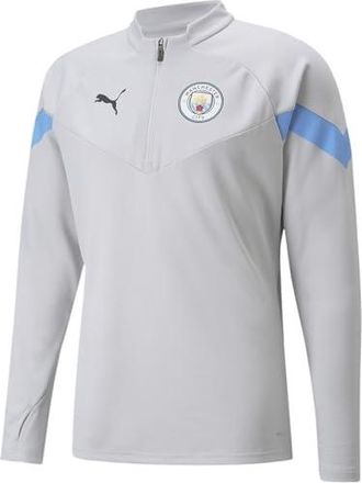 Puma Manchester City F.C. Maillot dentraînement zippé pour homme, gris/bleu, M
