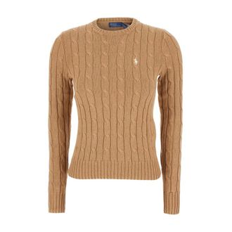 Polo Ralph Lauren Femme, Pulls, Beige, Taille: 38 FR Pull Beige Pullover Mode Élégante