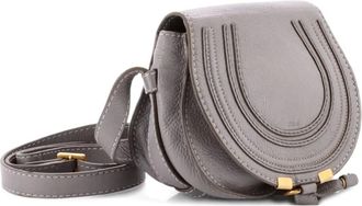 Chlo&eacute; Marcie Leather Small crossbody bag - Grau