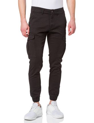 Jack & Jones JACK&JONES PANTS STUDIO JJIMARCO JJJOE Cuffed AKM Black