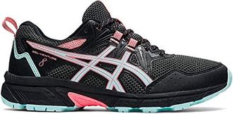 Asics Womens Gel-Venture 8 Running Shoes, 6.5, Black/Clear Blue