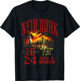 Trendy Apparel New York is Not A City Its A World Angel Back T-Shirt