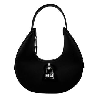 Ga&euml;lle Paris Hobo Handtasche Schloss Logo Schwarz - - Bags - Damen - Schwarzk - ONE SIZE