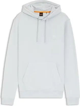 BOSS Hommes Wetalk Sweat &agrave; Capuche Regular en Molleton de Coton avec Patch logot&eacute;