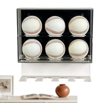Generico Baseballetui, transparentes Wandregal für Sportsammlungen, Baseball-Displaybox, für Schlafzimmer, Wohnzimmer, Wohnung, Zuhause