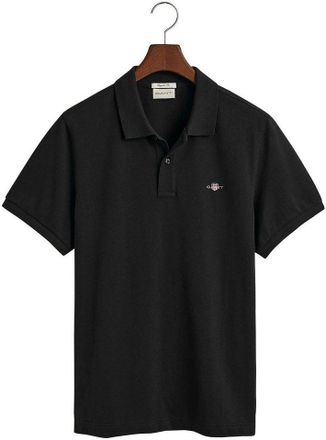 GANT Poloshirt REG SHIELD SS PIQUE POLO mit Logo und Flachstrickkragen 100% Baumwolle Pique