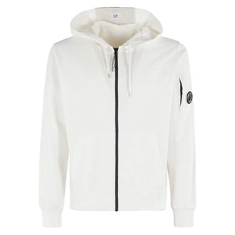 C.P. Company C.p. Company, Homme, Sweatshirts et sweats &agrave; capuche, Blanc, Taille: L Sweat &agrave; capuche zipp&eacute; en molleton douillet