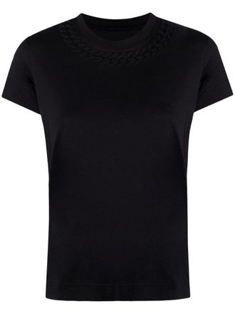 Givenchy t-shirt à encolure embossée - Noir