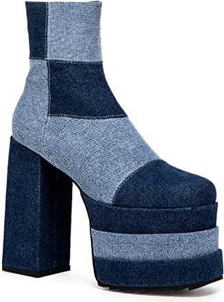 Lamoda Hot Topic, Bateau de Cheville Femme, Denim, 40 EU