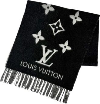 Louis Vuitton Pre-owned Cashmere Stole - Femme - Pre-owned - Noir - Taille: ONE Size