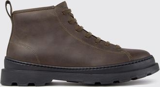 Camper Brutus+ Leder-Schn&uuml;rstiefeletten mit Rei&szlig;verschluss und Profilsohle