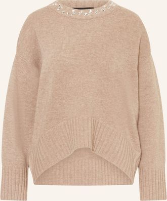 Repeat Repeat Pullover Mit Schmucksteinen braun