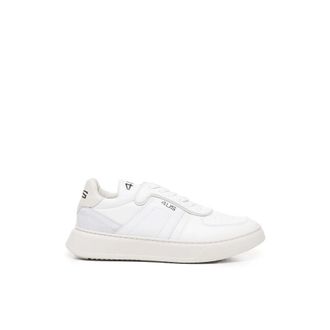 Cesare Paciotti Homme, Chaussures, Blanc, Taille: 45 EU Baskets en Cuir Blanc avec Rivet