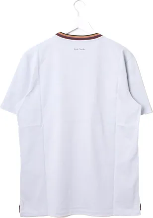 Paul Smith Artist Stripe Collar T-Shirt - Blue