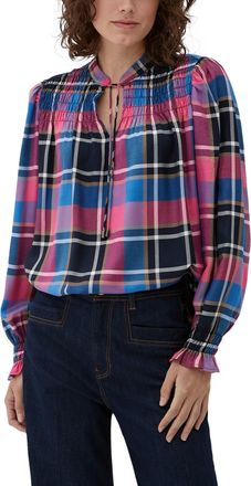 s.Oliver Damen Blusen Langarm, Blau, 40 EU