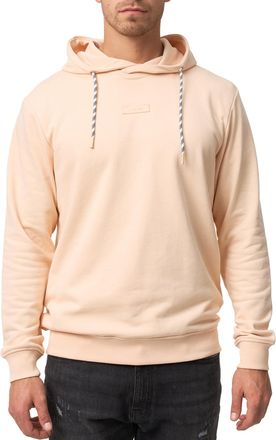 Indicode Herren Bentley Sweatshirt mit Kapuze | Hoodie Kapuzenpullover für Männer Pale Peach, XXL