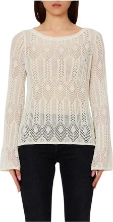 Liu Jo Femme, Pulls, Blanc, Taille: 36 FR Pull ajour&eacute;