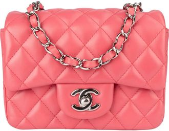 Chanel Crossbody Bags - Chanel Quilted Lambskin Mini Single Flap Crossbody - Gr. unisize - in Rot - f&uuml;r Damen