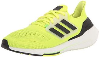 adidas Mens Ultraboost 22 Running Shoe, Solar Yellow/Black/Cloud White, 9