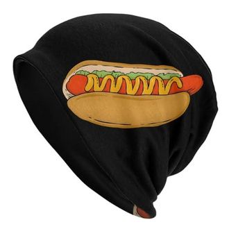 Generic Revers Bonnet Hot-Dog Amples Beanie Tricoté Doux Tricot Casquette pour Femme La Rue