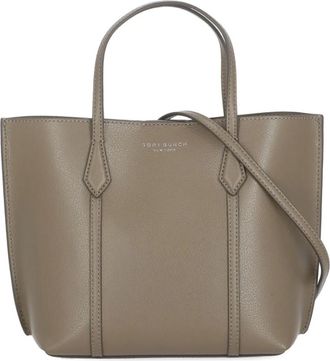 Tory Burch Femme, Sacs, Gris, Taille: ONE Size Perry Small Leather Tote