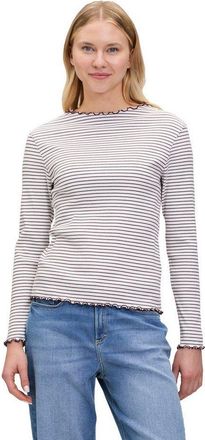 Cartoon Kurzarmshirt Damen Langarm-Shirt mit Kragen (1-tlg)