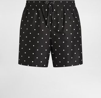 Dolce & Gabbana Badeshorts In Mittlerer L&auml;nge Mit Polka-dot-print - Mann Beachwear Print 3