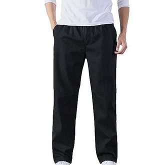 Generic Pantalon d&eacute;contract&eacute; pour homme, pantalon cargo ample pour homme, pantalon de travail &agrave; jambe droite, pantalon dext&eacute;rieur grande taille, pantalon de d