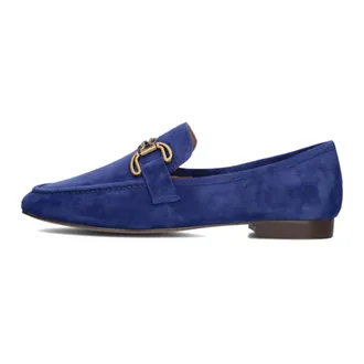 Bibi Lou Femme, Chaussures, Bleu, Taille: 37 EU Mocassins en daim bleu marine avec bout carré