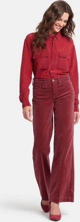NYDJ Teresa Weite Beinform Hose Rote Cordstoffe