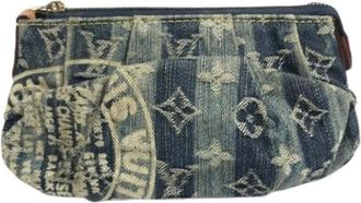 Louis Vuitton Pre-owned Monogram Denim Clutch - Femme - Pre-owned - Bleu - Taille: ONE Size