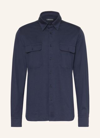 Tom Ford Hemd Regular Fit Mit Seide blau