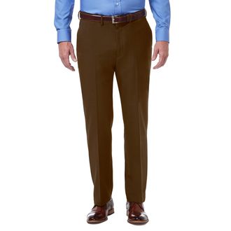 Haggar Herren Premium Comfort Classic Fit Flat Front Dress Pants-Regular and Big & Tall Sizes Anzughose, Mokka, 36W / 32L