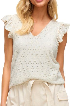 Vila Viamalina V-Neck C/S Top/Pb