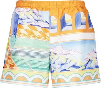 Casablanca Homme, Maillots de bain, Multicolore, Taille: XL Short de bain imprim&eacute; Beach Club