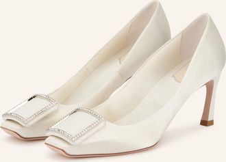 Roger Vivier Pumps Trompette Mit Schmucksteinen weiss