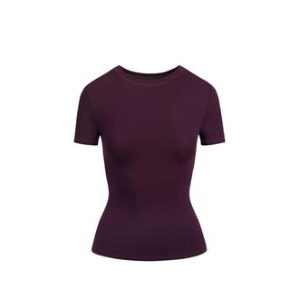 SKIMS T-shirt &agrave; col rond en coton m&eacute;lang&eacute;