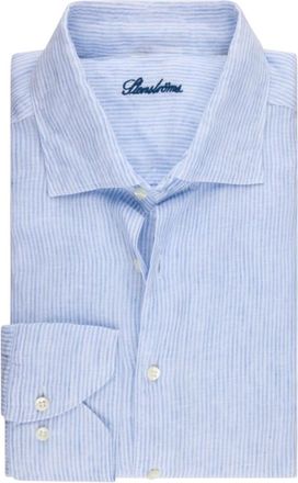 Stenstr&ouml;ms Homme, Chemises, Bleu, Taille: XL Chemise en lin ray&eacute;e - Coupe Slim