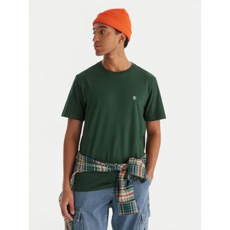 Element T-Shirt Icon Embroidery ELYKT00168 Dunkelgr&uuml;n Regular Fit