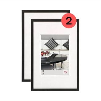 Walther Design Cadre photo noir 15 x 20 cm aluminium pack de 2, Chair Alurrahmen AJ520BD