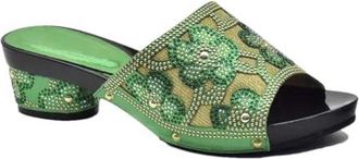 Generic Ensemble de chaussures et sac pour femme avec strass scintillants et fleurs - Sac &agrave; main &eacute;l&eacute;gant - Sandales &agrave; enfiler pour soir&eacute;e, mariage, 17, 42.5 E