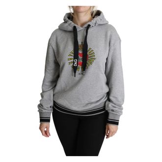 Dolce & Gabbana Logo Kapuzenpullover - - Sweatshirts & Hoodies - Damen - Grau - XS