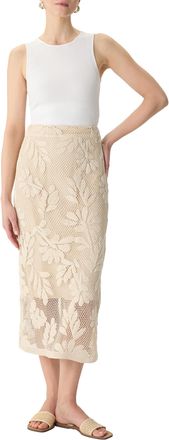 Comma H&auml;kel-Rock in Midil&auml;nge mit floralem Muster