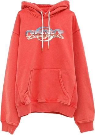 Casablanca Homme, Sweatshirts et sweats &agrave; capuche, Rouge, Taille: M Graphic Print Cotton Sweat &agrave; capuche