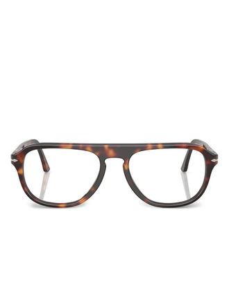 Persol lunettes de vue à monture pilote - Marron