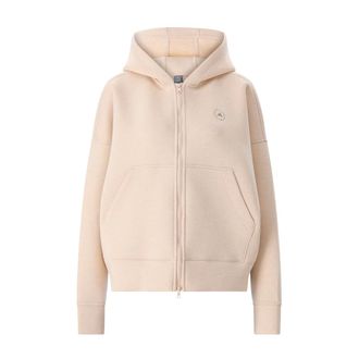adidas by Stella McCartney Femme, Sweatshirts et sweats &agrave; capuche, Beige, Taille: 40 FR Zip-throughs