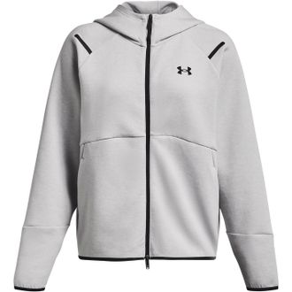 Under Armour Unstoppable Fleece Kapuzenjacke Damen Grauschwarz, S Damen