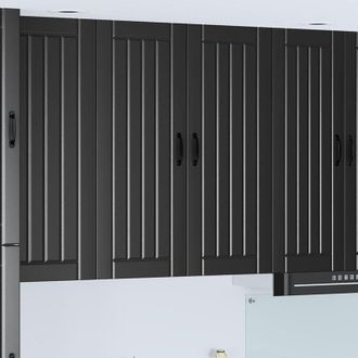 vidaXL vidaXL Armoire de cuisine Lucca Noir 80 x 31 x 100 cm