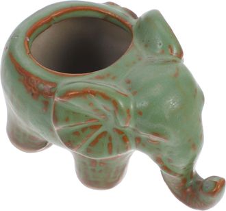 Happyyami Elefanten-blumentopf Aus Keramik Mini-pflanzgefäß Für Sukkulenten Und Zimmerpflanzen Rustikales Garten-Design Für Balkon Und Innenräume